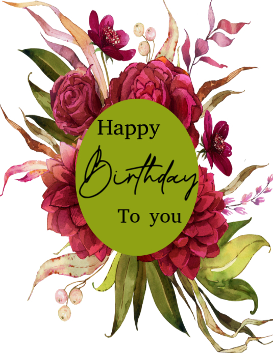 Plantilla de Happy birthday to you template 2026 | PosterMyWall