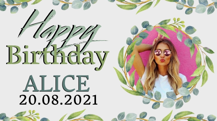 HAPPY BIRTHDAY twitter card TEMPLATE | PosterMyWall