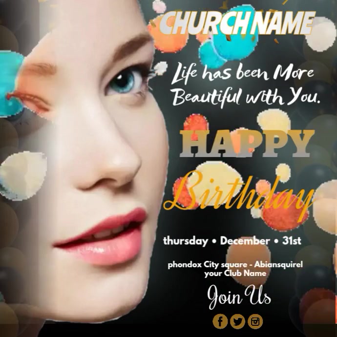 Happy Birthday Video Ads Template | PosterMyWall