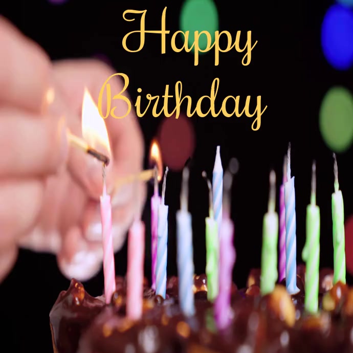 Copy of Happy birthday video tampelte | PosterMyWall