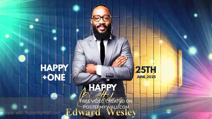 happy birthday video template | PosterMyWall