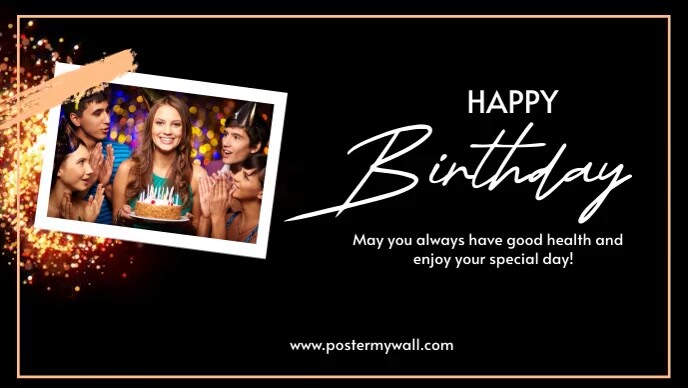 happy birthday video template | PosterMyWall