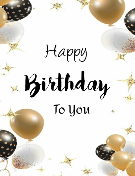 Plantilla de Happy Birthday Wish Card | PosterMyWall