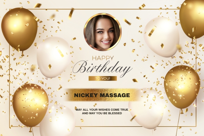 HAPPY BIRTHDAY WISHES CARD Design Template | PosterMyWall