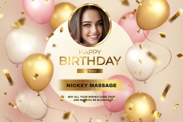 HAPPY BIRTHDAY WISHES CARD Design Template | PosterMyWall