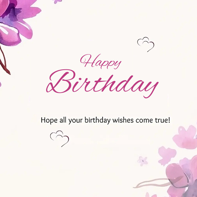 Happy Birthday wishes Template | PosterMyWall
