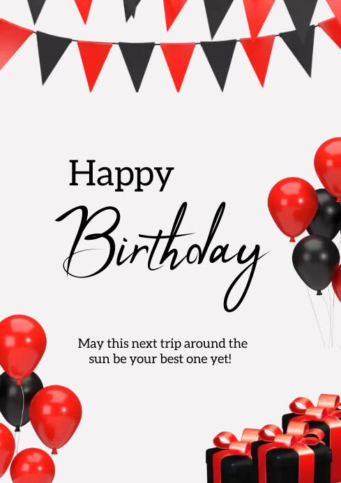 happy birthday wishes flyer Template | PosterMyWall