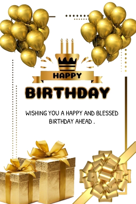 happy birthday wishes poster Template | PosterMyWall