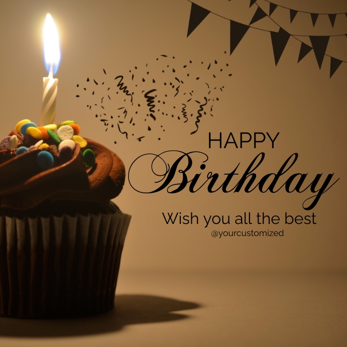 Happy Birthday Wishes Poster Template PosterMyWall Happy Birthday Wishes Poster Template PosterMyWall