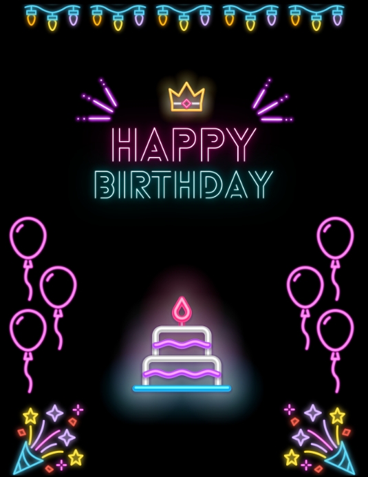 Happy Birthday Wishes Poster Template PosterMyWall Happy Birthday Wishes Poster Template PosterMyWall
