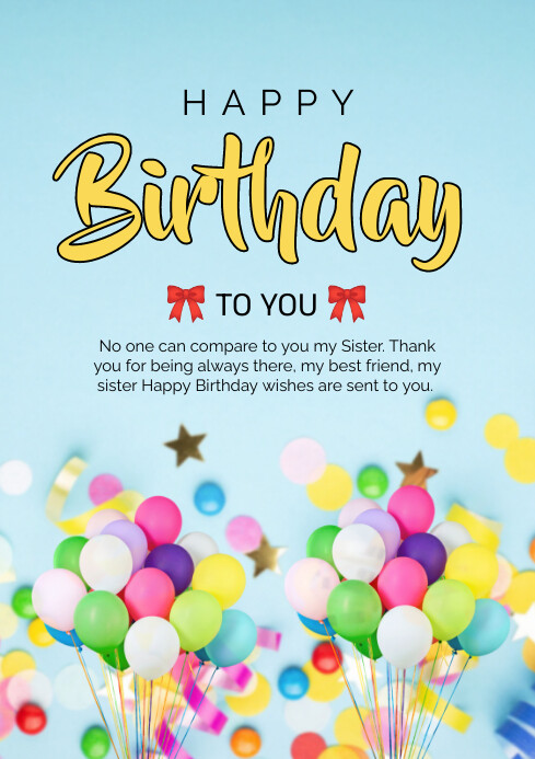 Modèle Happy birthday wishing posters | PosterMyWall
