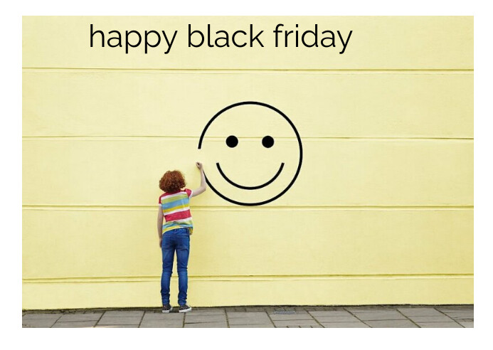 happy black friday logo design template | PosterMyWall