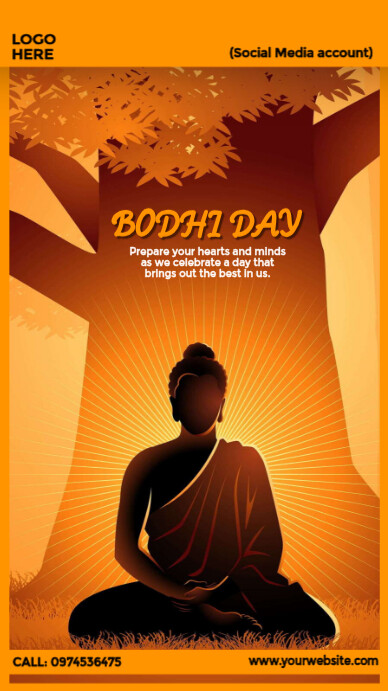 Copy of Happy Bodhi Day | PosterMyWall