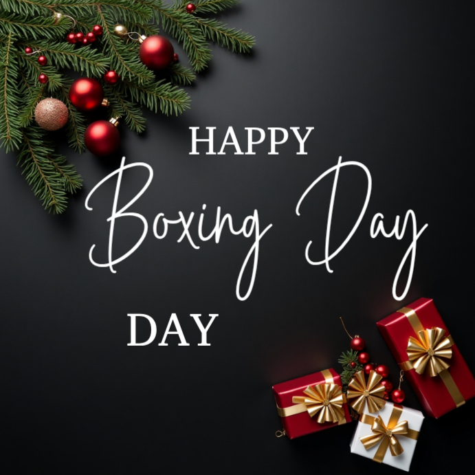 Plantilla de Happy Boxing Day Holiday Greeting Card Social Media Post ...