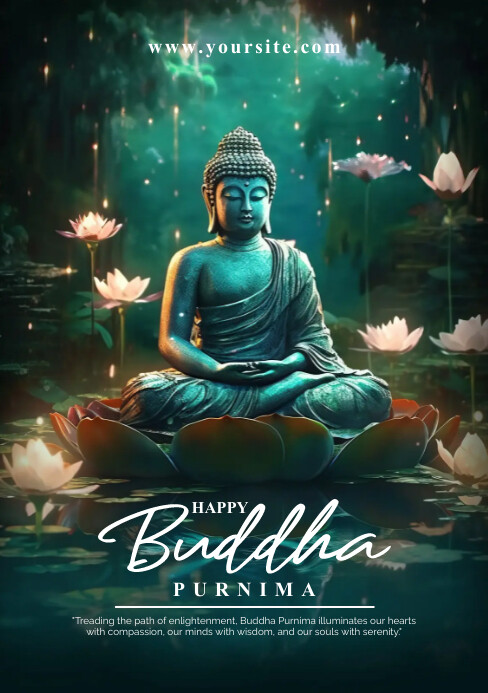 happy buddha Purnima Vesak Day Template | PosterMyWall