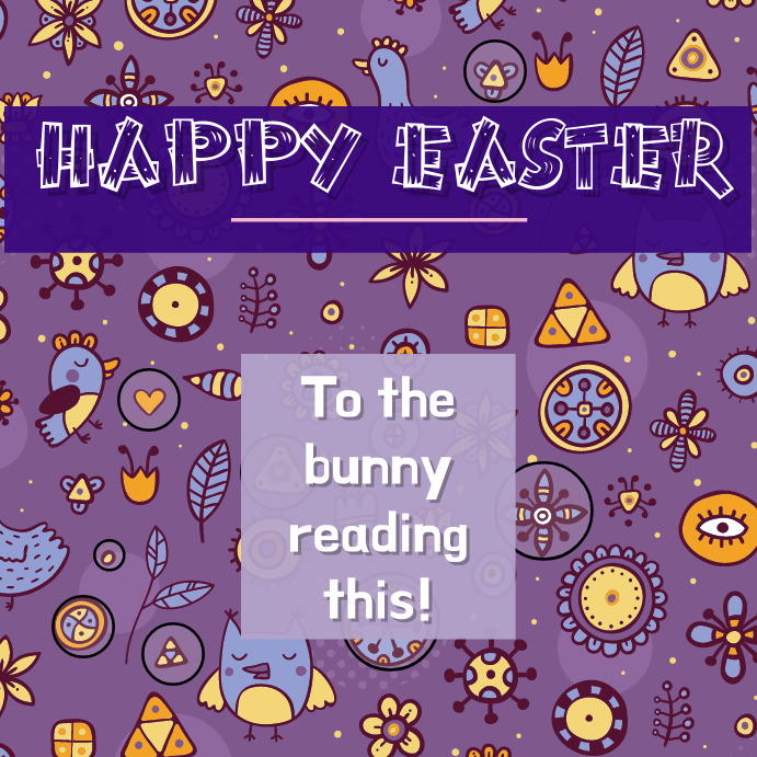 Happy Bunny easter Template | PosterMyWall