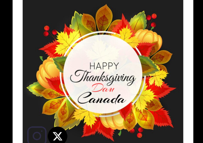 Happy Canada's Thanksgiving day Template | PosterMyWall