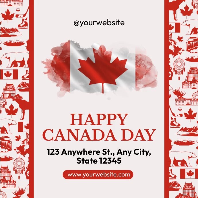 Happy Canada Day Ads Template | PosterMyWall