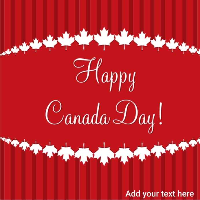 Happy Canada day greetings card Instagram pos Template | PosterMyWall