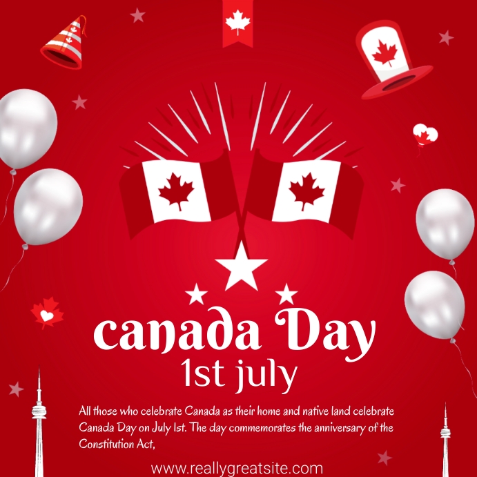Happy Canada day Instagram post Template | PosterMyWall