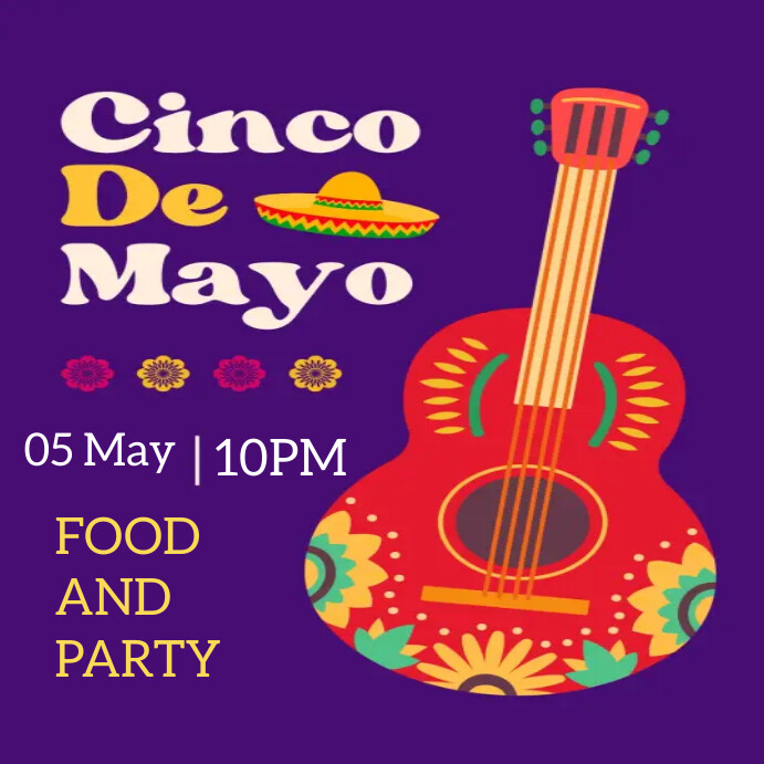 Happy celebrating cinco de mayo template | PosterMyWall