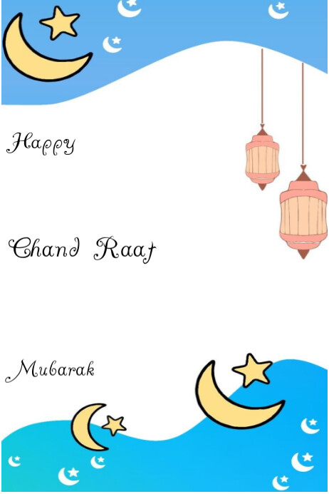happy Chand Raat Mubarak Template | PosterMyWall