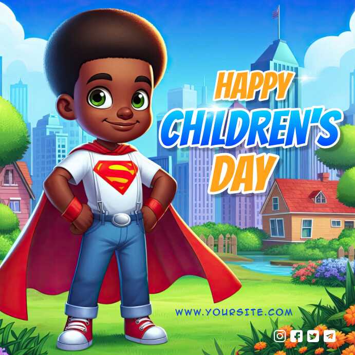 Copy of Happy Children's Day 2024 Social Media Templa | PosterMyWall