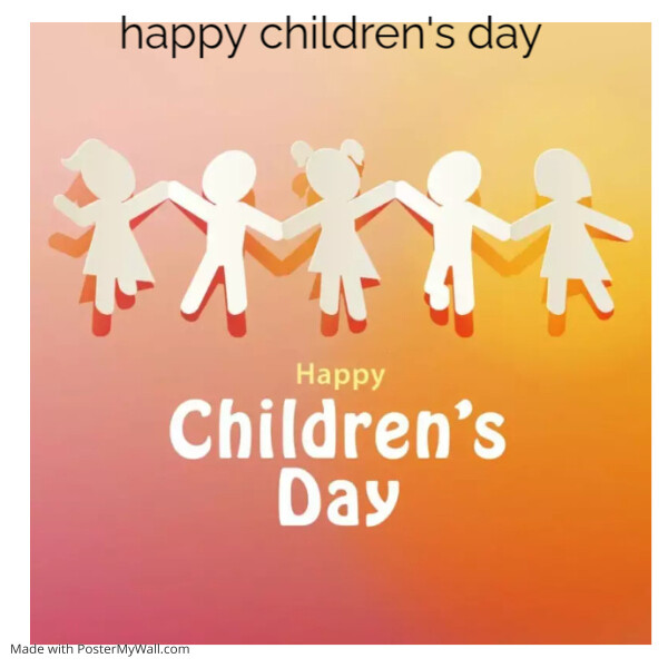 Happy children's day poster design template | PosterMyWall