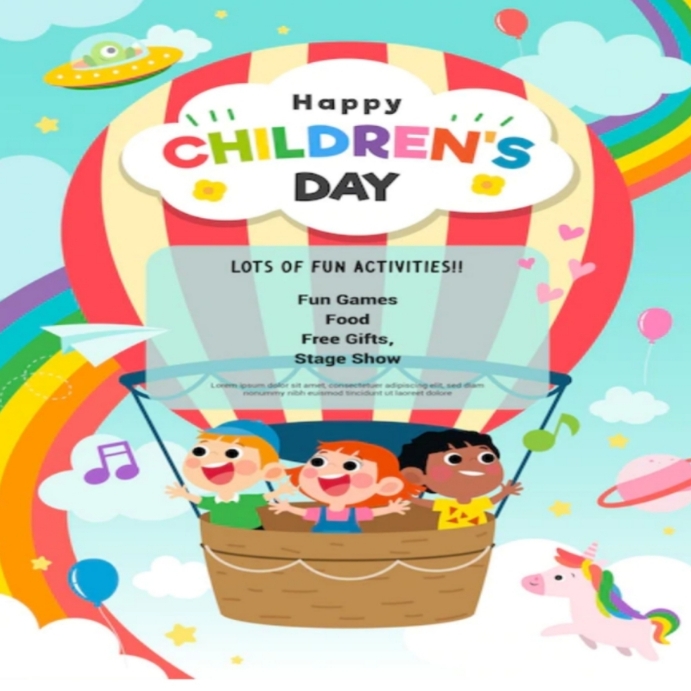 Happy children day Template | PosterMyWall