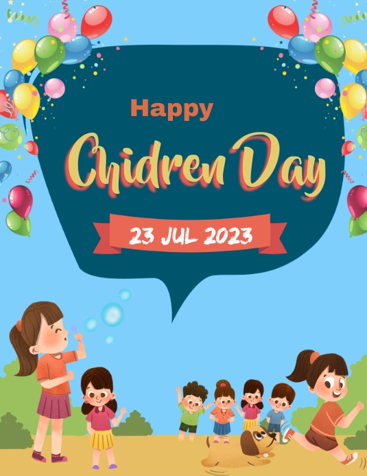 Plantilla de happy children day | PosterMyWall