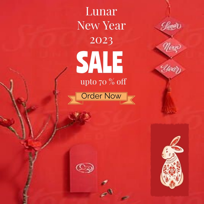 happy chinese lunar year sale2023 instagram Template | PosterMyWall