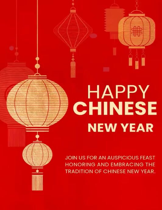 Plantilla de happy chinese ne year | PosterMyWall