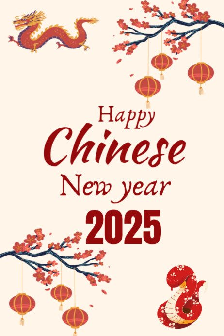 Happy Chinese new year 2025 Template | PosterMyWall