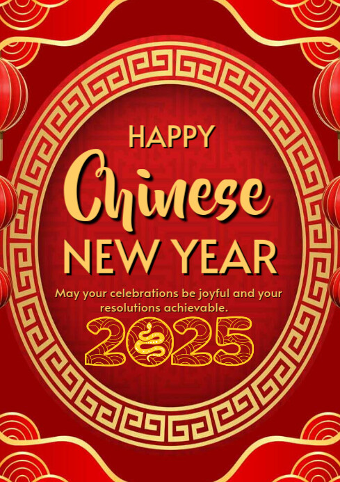 Happy Chinese New Year 2025 Template | PosterMyWall