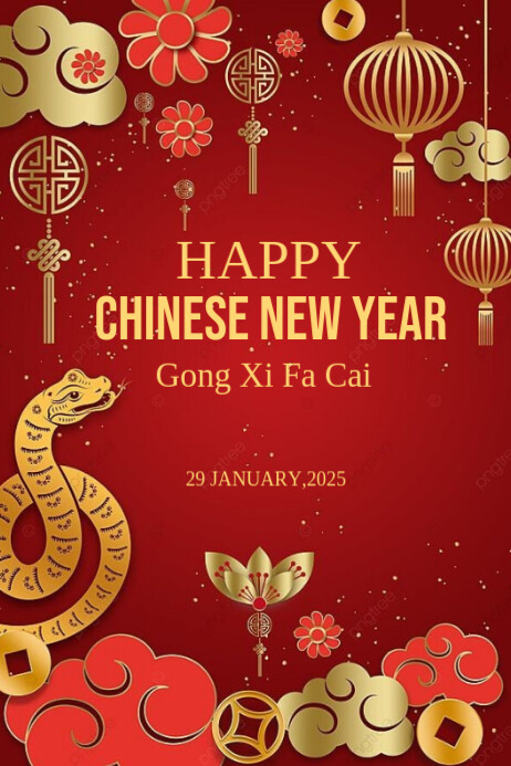 Happy chinese new year 2025 Template | PosterMyWall