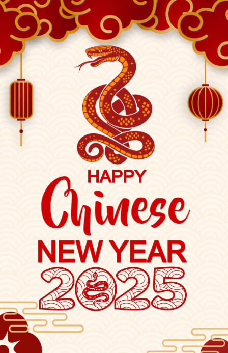 Happy Chinese New Year 2025 Template | PosterMyWall