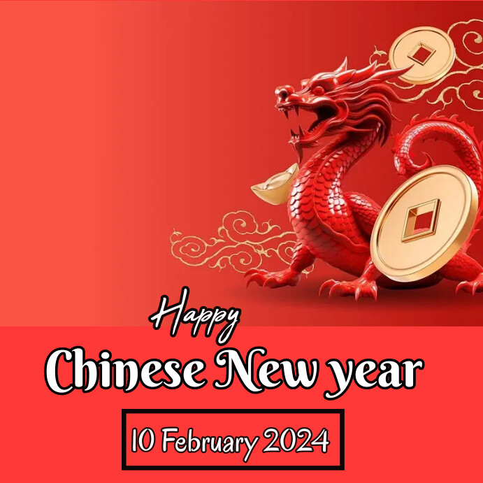 Happy Chinese New year Instagram post() Template | PosterMyWall