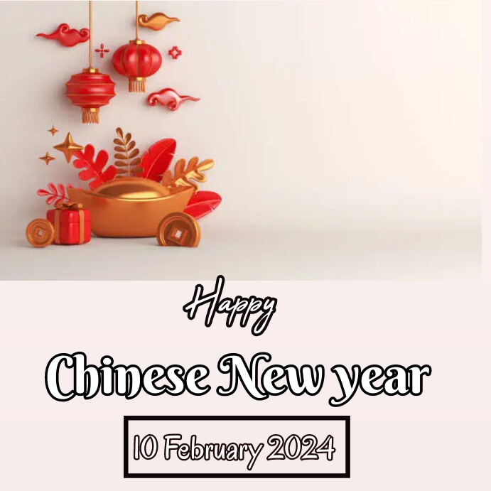 Happy Chinese New year Instagram post (1) Template | PosterMyWall