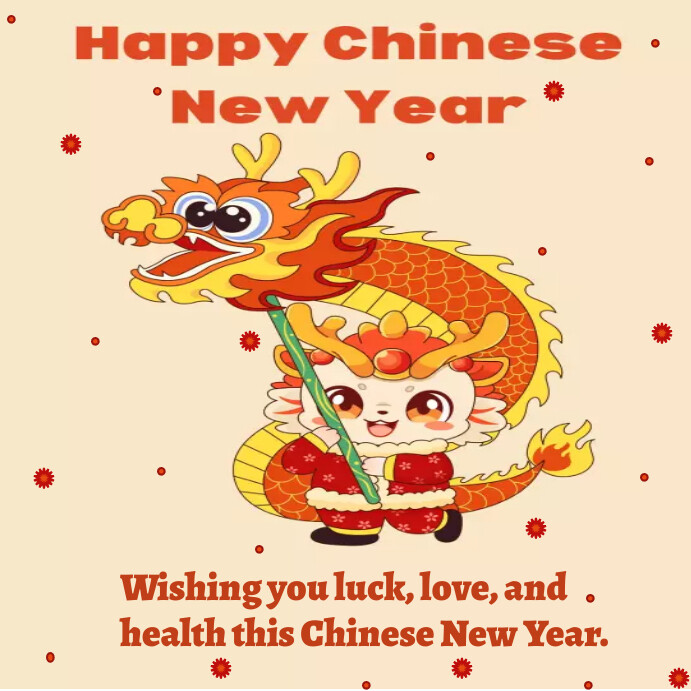 happy chinese new year instagram post Template | PosterMyWall