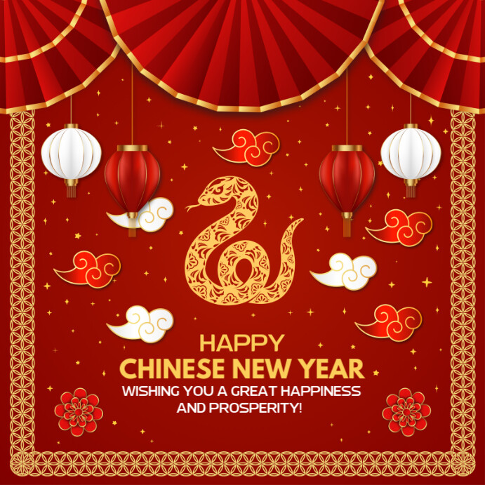 Happy Chinese New Year Instagram Post Template | PosterMyWall