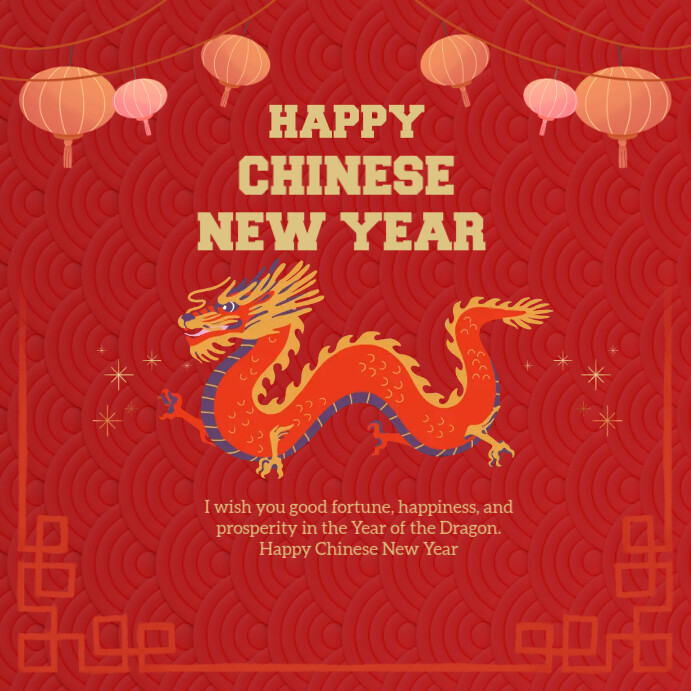 Happy Chinese New Year Instagram Post Template | PosterMyWall