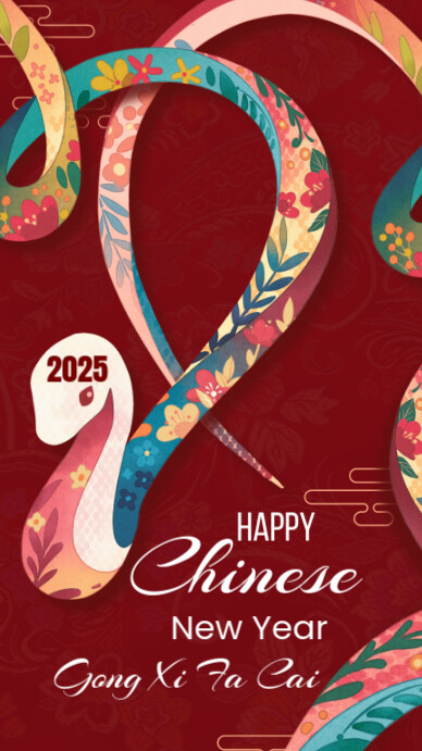 Happy Chinese New Year Instagram Story 2025 Template | PosterMyWall