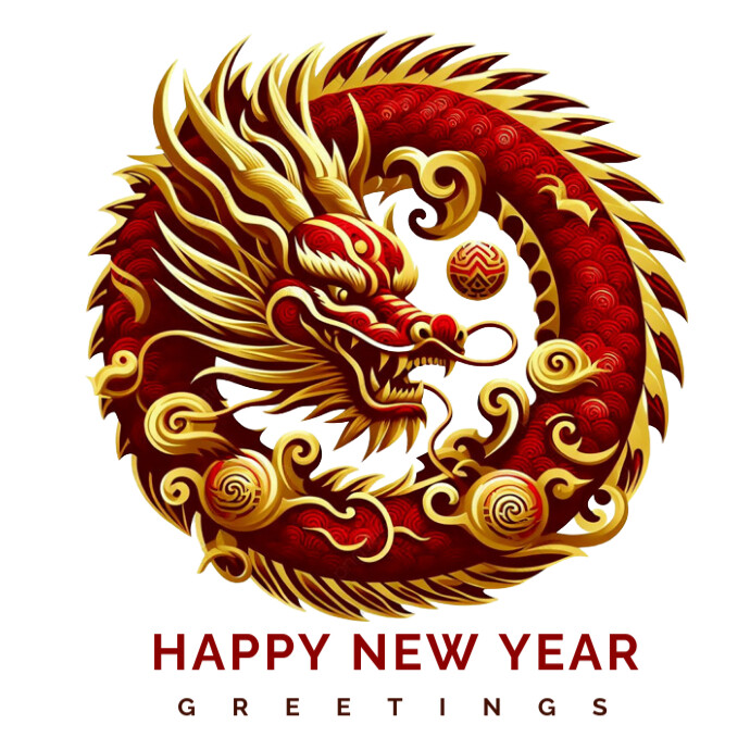 Happy Chinese New Year Logo Template | PosterMyWall