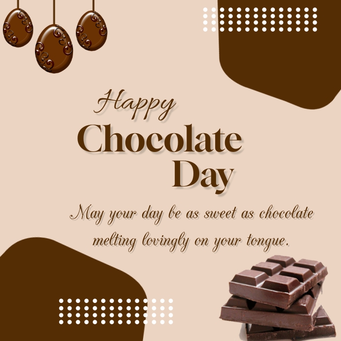 Happy Chocolate Day Template | PosterMyWall
