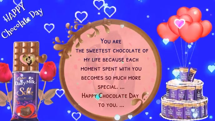 Happy Chocolate Day wishes Template | PosterMyWall