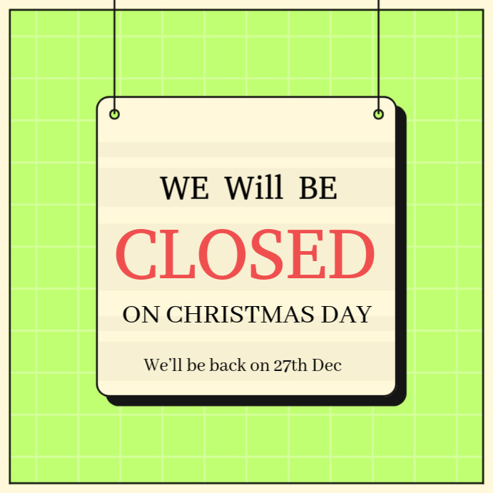 Happy Christmas closed day Template | PosterMyWall