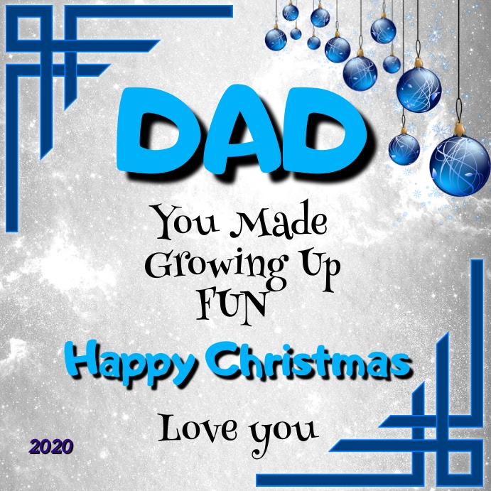 Happy Christmas Dad Template | PosterMyWall