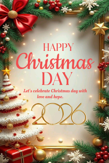 Happy christmas day template 2026 | PosterMyWall
