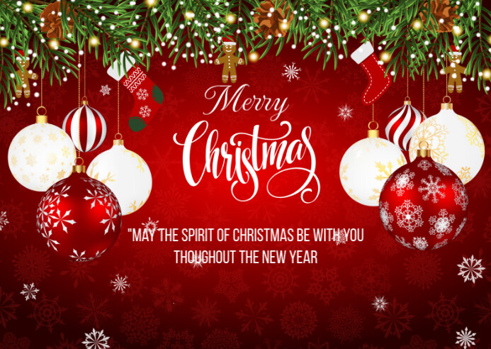 happy Christmas Template | PosterMyWall