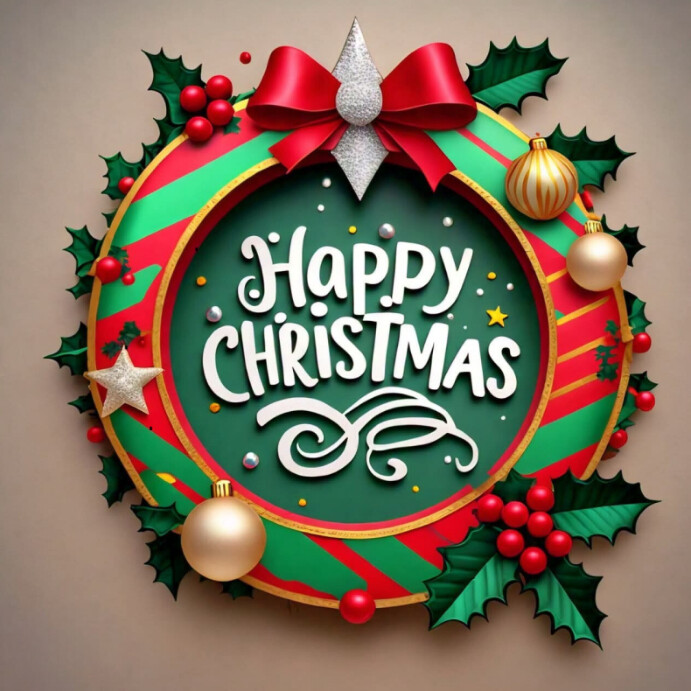 Modèle happy Christmas | PosterMyWall